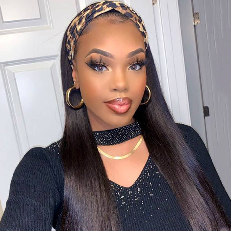 Cheap Headband Wig, Glueless Half Wig Human Hair Near Me